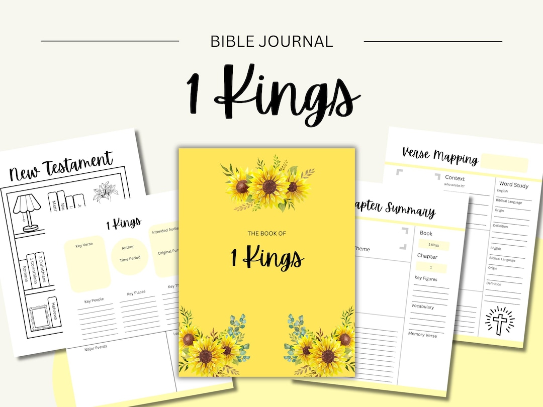 1 Kings Digital Bible Journal | Bible Study | Chapter Summary | Verse ...