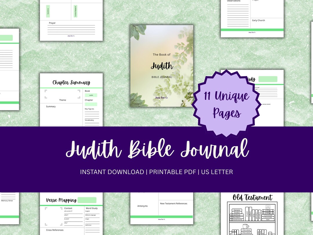Youth Group Bible Study Printable | Book of Judith | Bible Study Guide ...