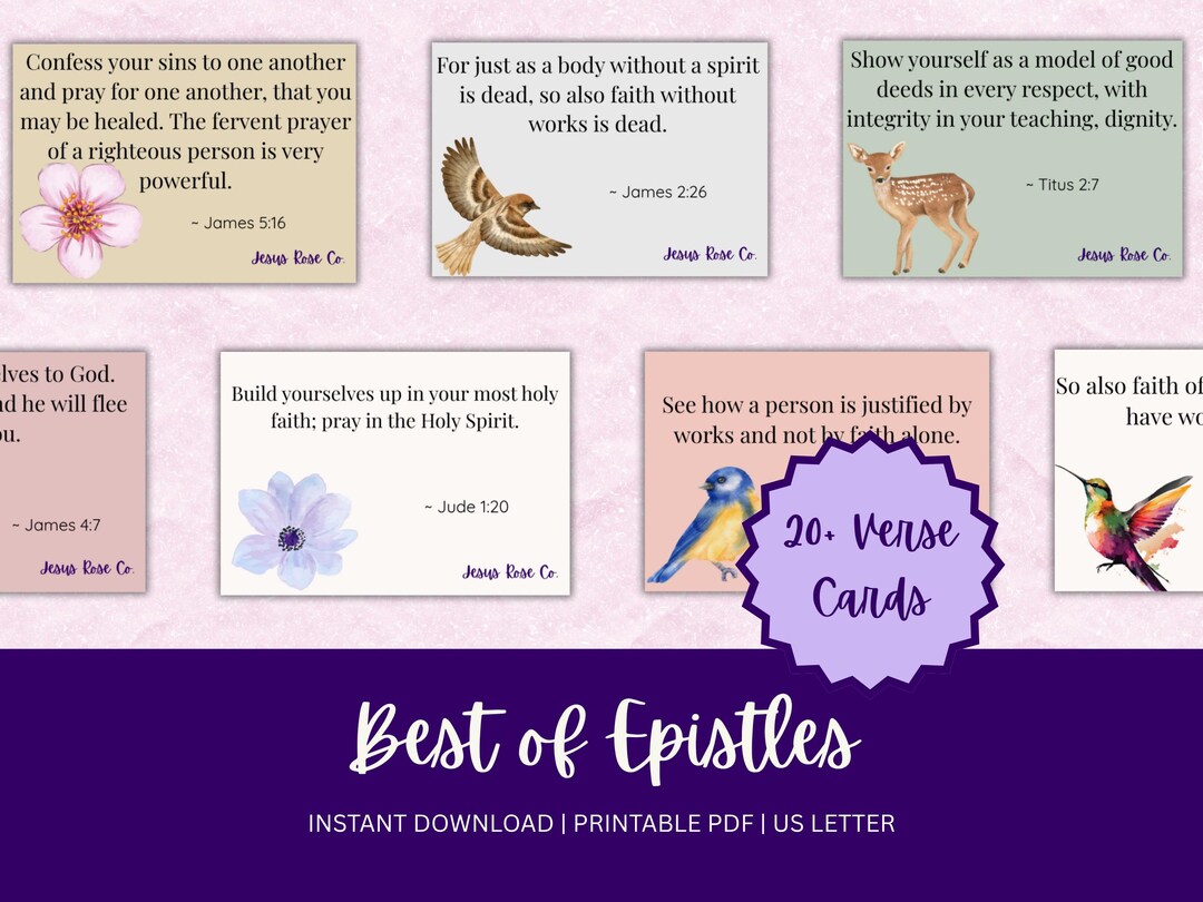 Printable Scripture Memory Cards | 22 Bible Verse Cards for Faith ...