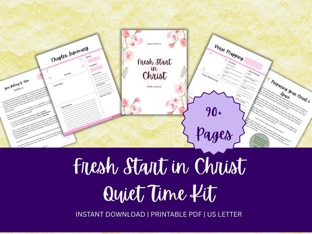 Printable Quiet Time Kit for Women: Bible Study Journal, Devotional ...