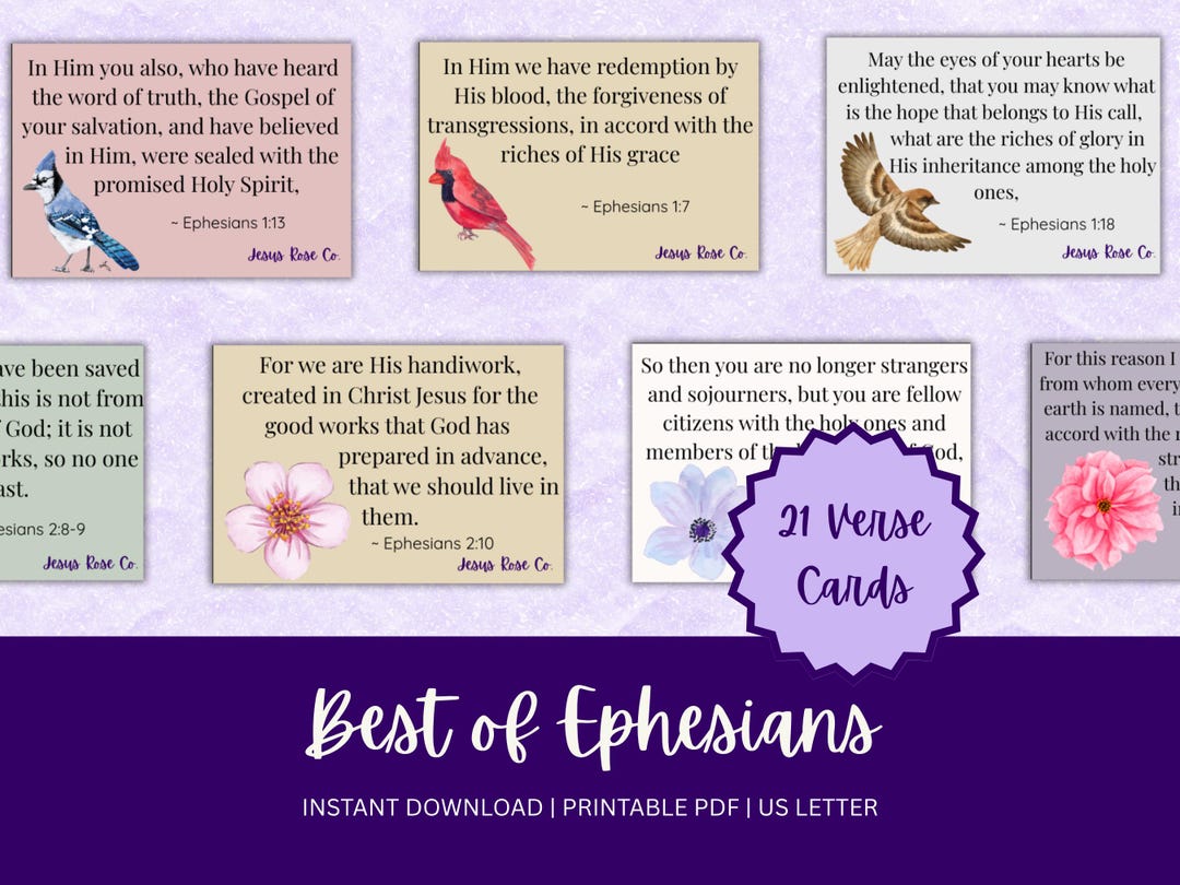 Weekly Bible Verse Cards | Best of Ephesians | Homeschool Bible Verse ...