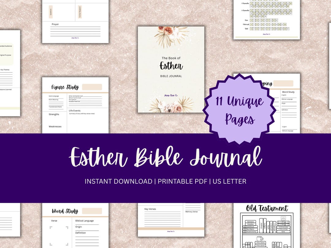 Bible Study Printable Guide | Book of Esther | Bible Study Binder ...