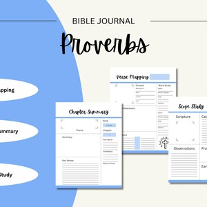 Proverbs Digital Bible Journal | Bible Study | Chapter Summary | Verse ...