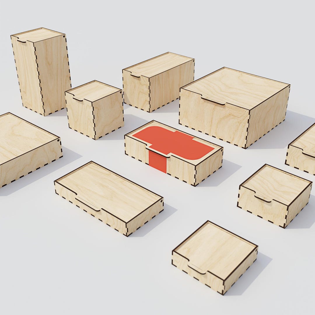 Laser Cut Box Templates: 10 Sizes, Flip Lid (digital Files) - Etsy
