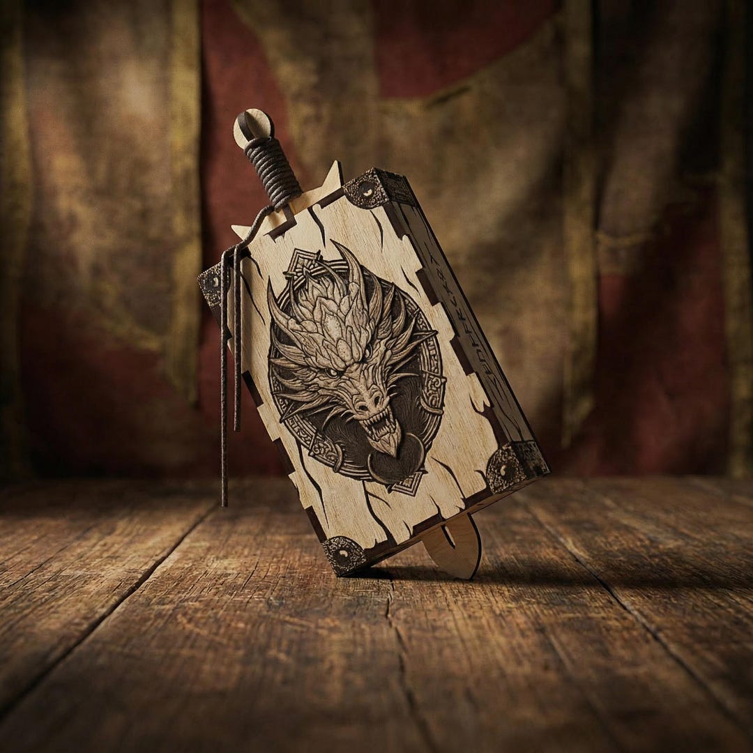 Card Storage Box With Easy-open Mechanism With Dragon Head Engraving ...