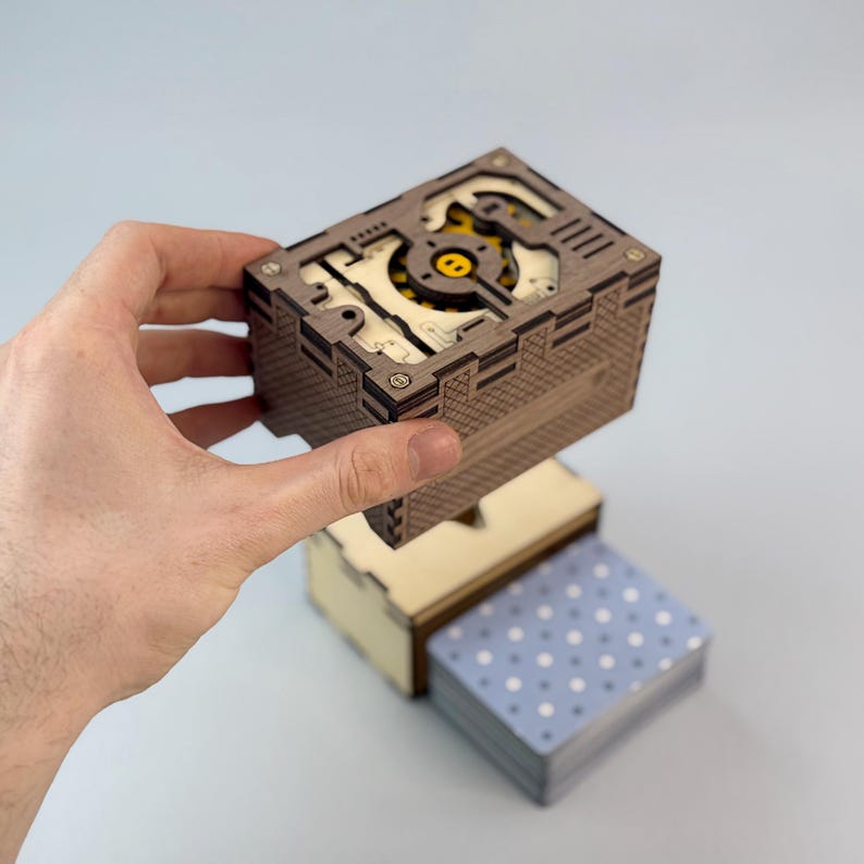 Card Storage Box With Mechanism - 3mm - 1/8 Inch - DXF, AI, SVG ...