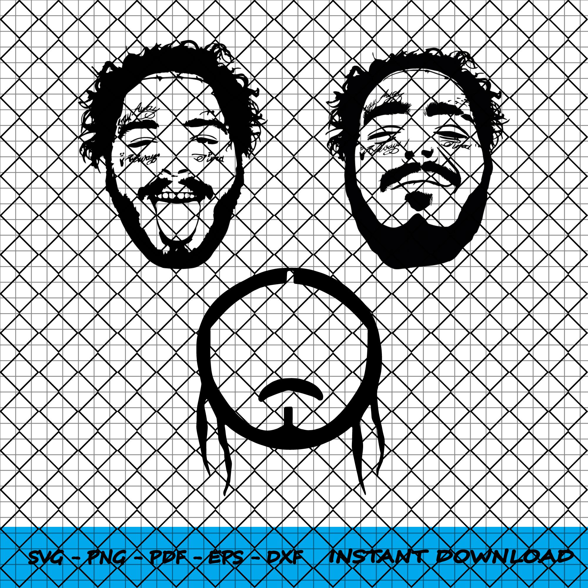 Post Malone SVG Png Dxf Eps Vector File, Post Malone Svg,post Malone ...