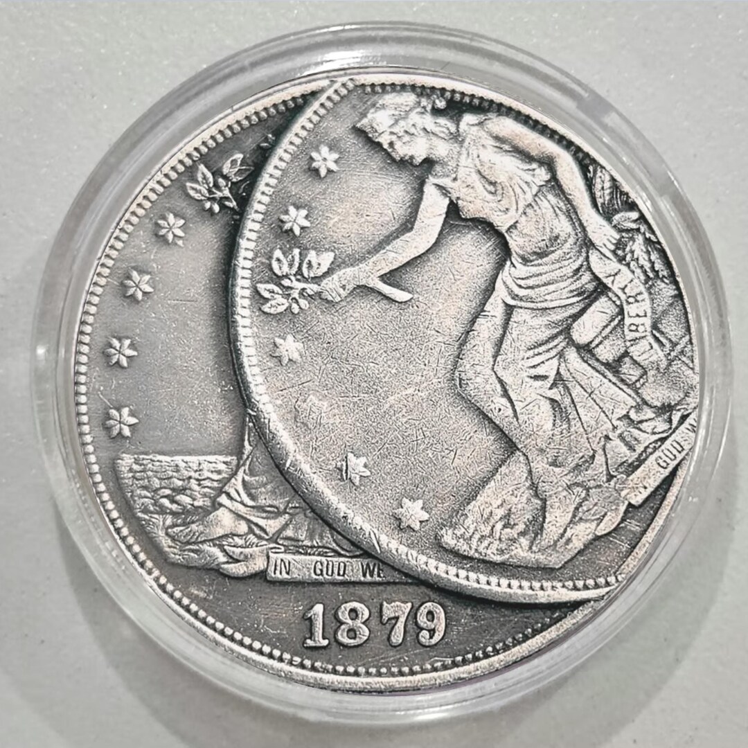 Coins 1879 Trade Dollar Two Faces Mint Error US Dollar Commemorative ...