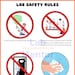 Lab Safety Rules Poster: Wash Hands, Unauthorized Work (digital ...