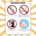 Lab Safety Rules Poster, Unauthorized Work, Working Alone, Wash Hands ...
