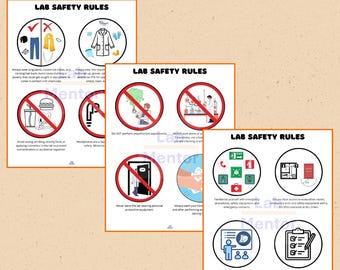 Lab Safety Rules 3 Posters Bundle - Classroom, STEM, Science - Etsy