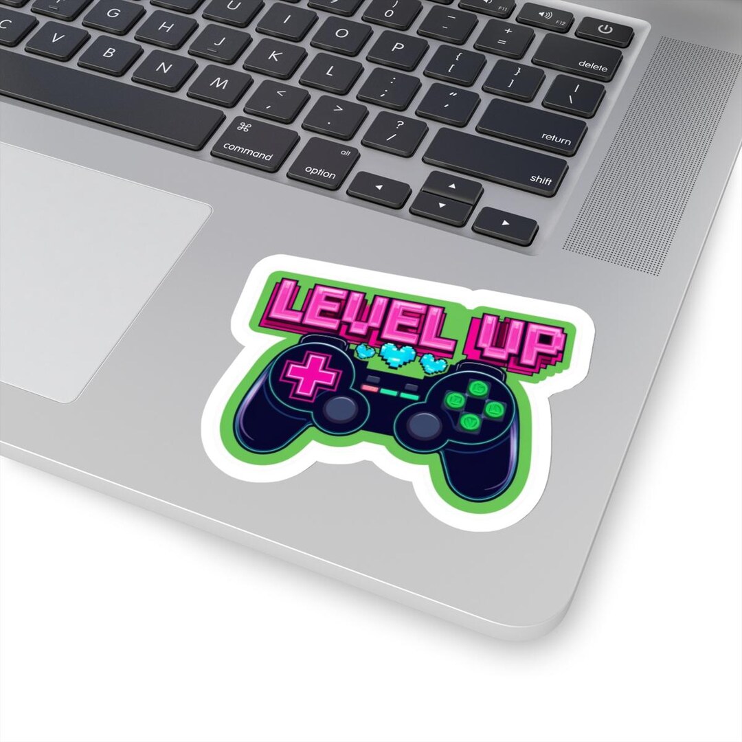 Level up Sticker Retro Gaming Pixel Art Decal 8-bit Vinyl - Etsy