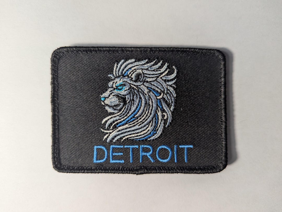 The Detroit Lion: Embroidered Patch - Etsy