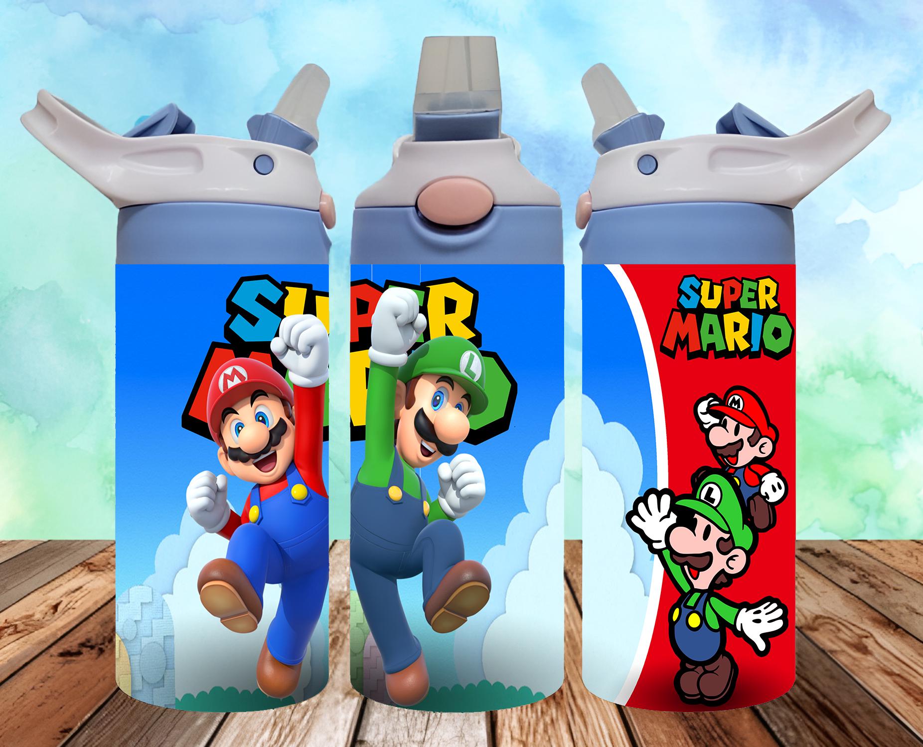 Mario 12oz Sippy Cup, Kids Cartoon Png, Super Mario Tumbler Wrap, Mario ...