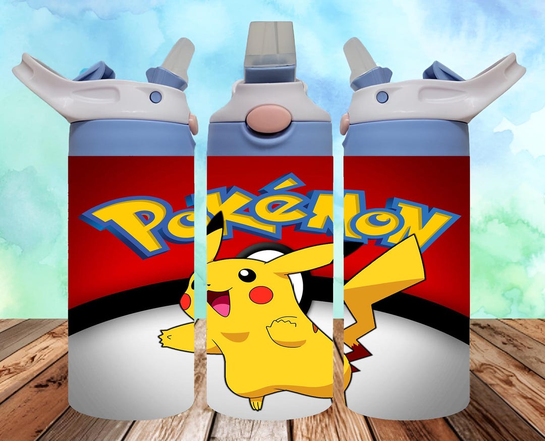 12oz Pikachu Flip Top Sippy Cup Png, 12oz Pokemon Kids Tumbler Wrap ...