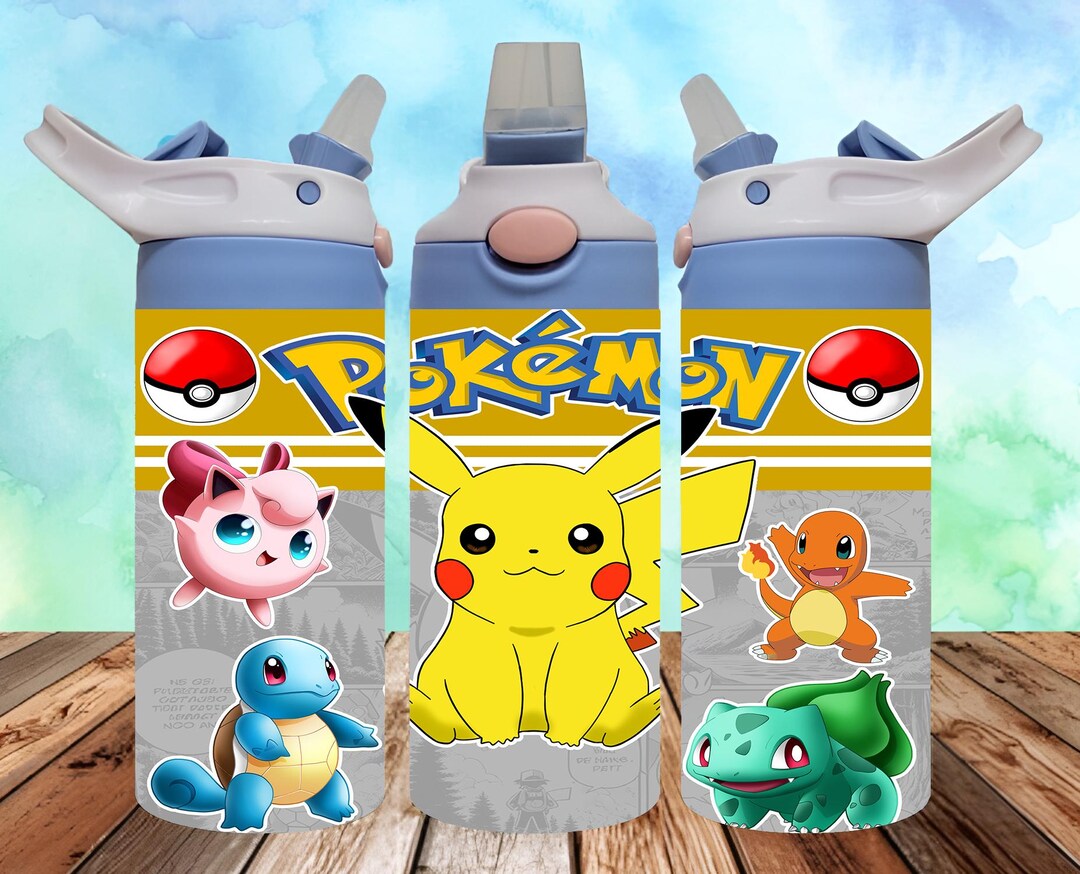 Pokemon 12oz Kids Flip Top Sippy Cup Tumbler Wrap - 12oz Pikachu Design ...