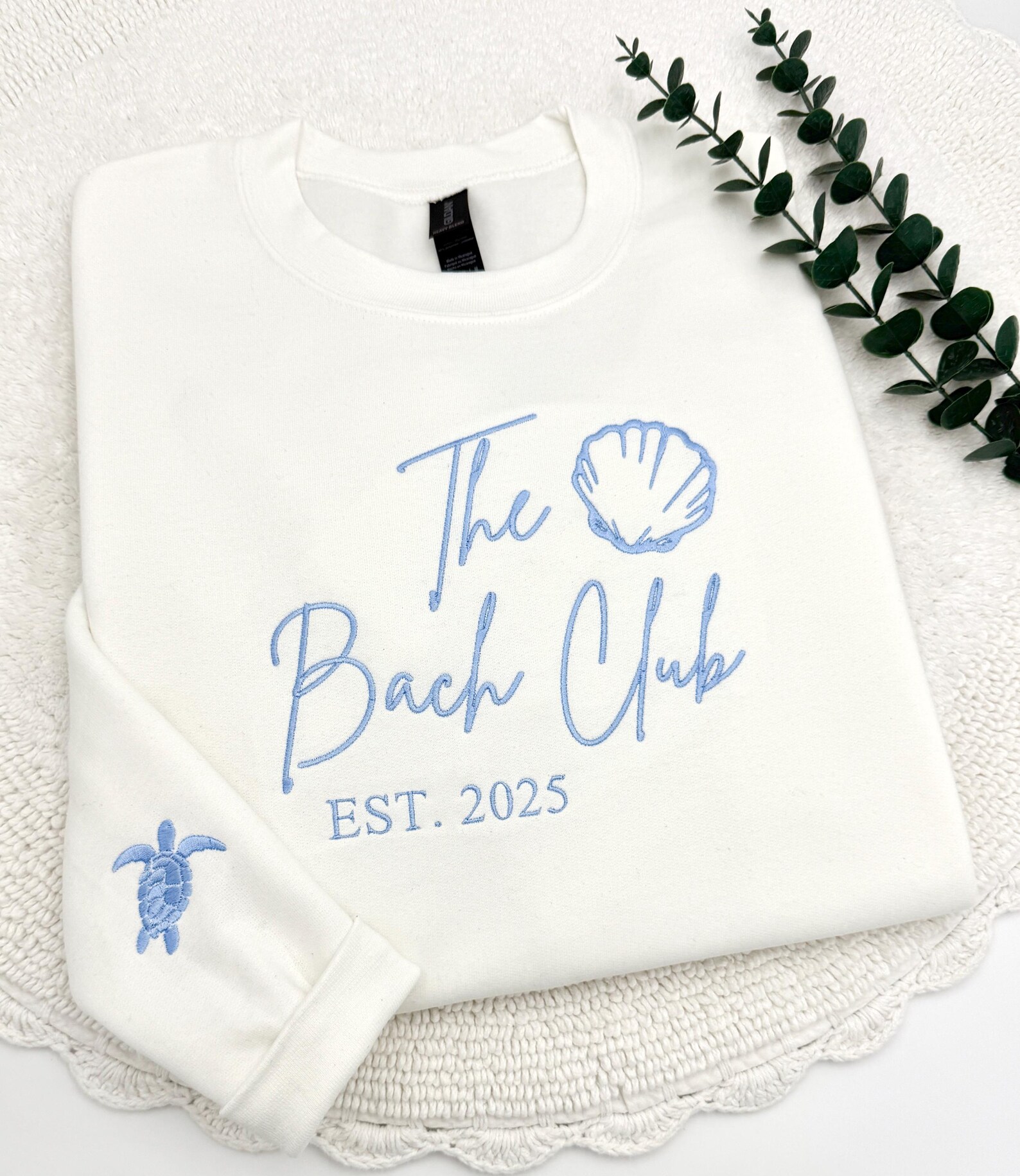 Beach Bachelorette Party Sweatshirt: Turtle & Shell Design, Coastal ...