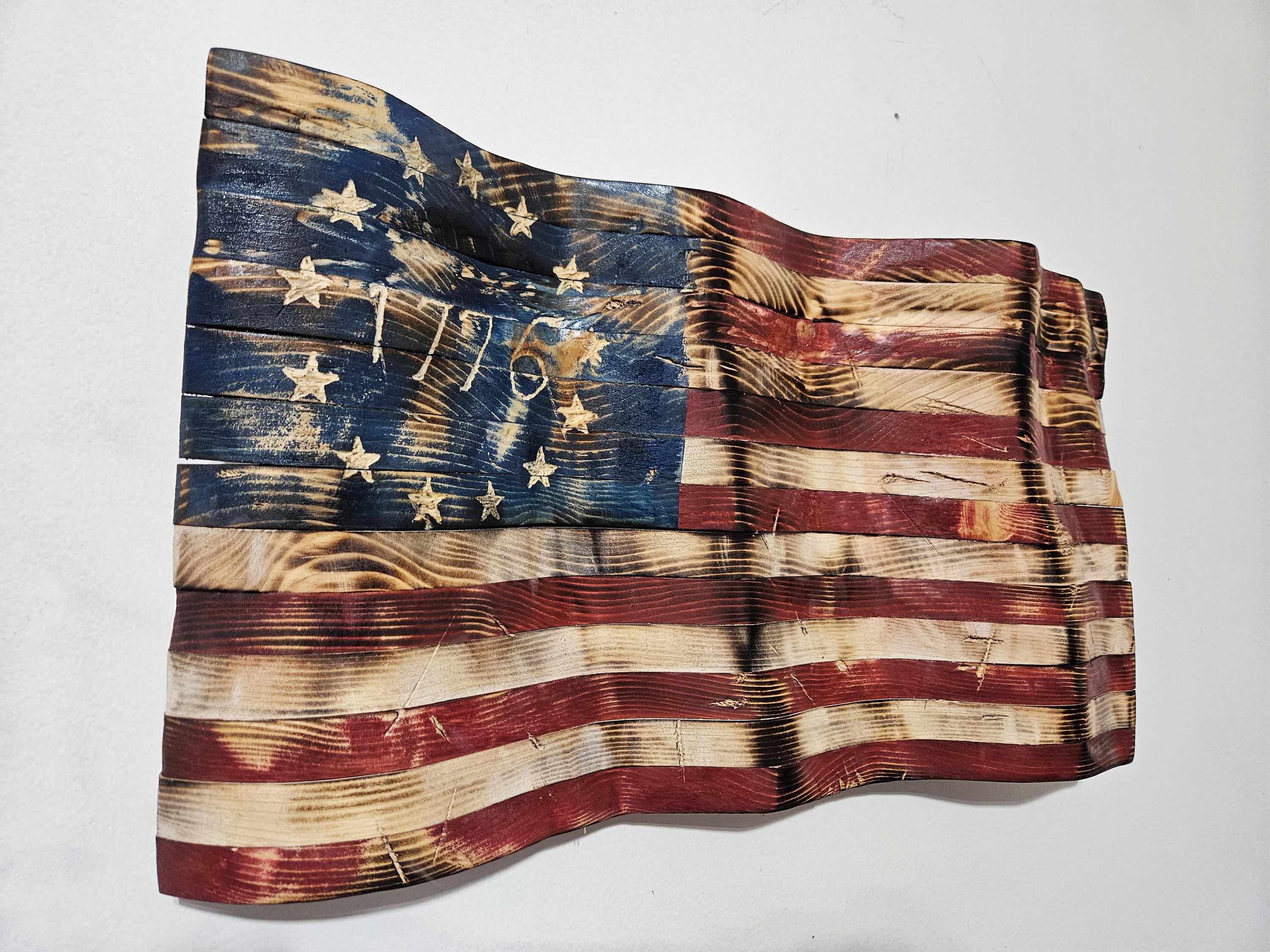 Wavy Wood Flag - Etsy