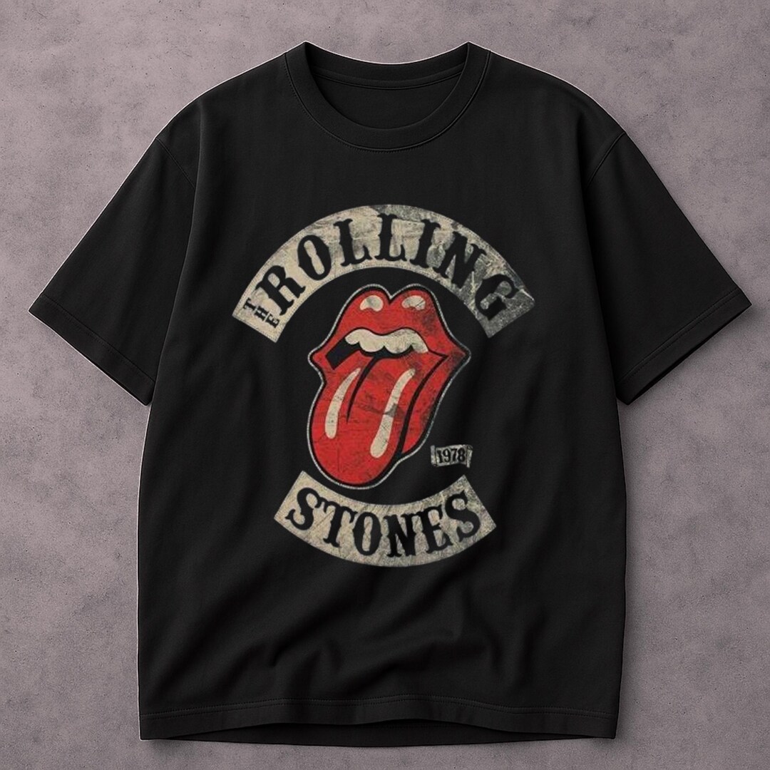 Vintage Rolling Stones T-shirt, Retro Rock Band Tee, 70s Unisex Graphic ...