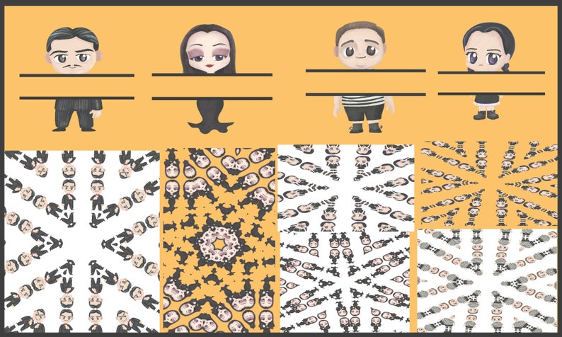 Addams Family Font Big Bundle Vol. 1 Digital/and Split Monogram - Etsy