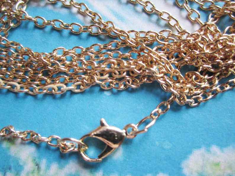 NEW Color--lead and Nickel Free Rose Gold 17 Inch Cable Necklace Chain ...