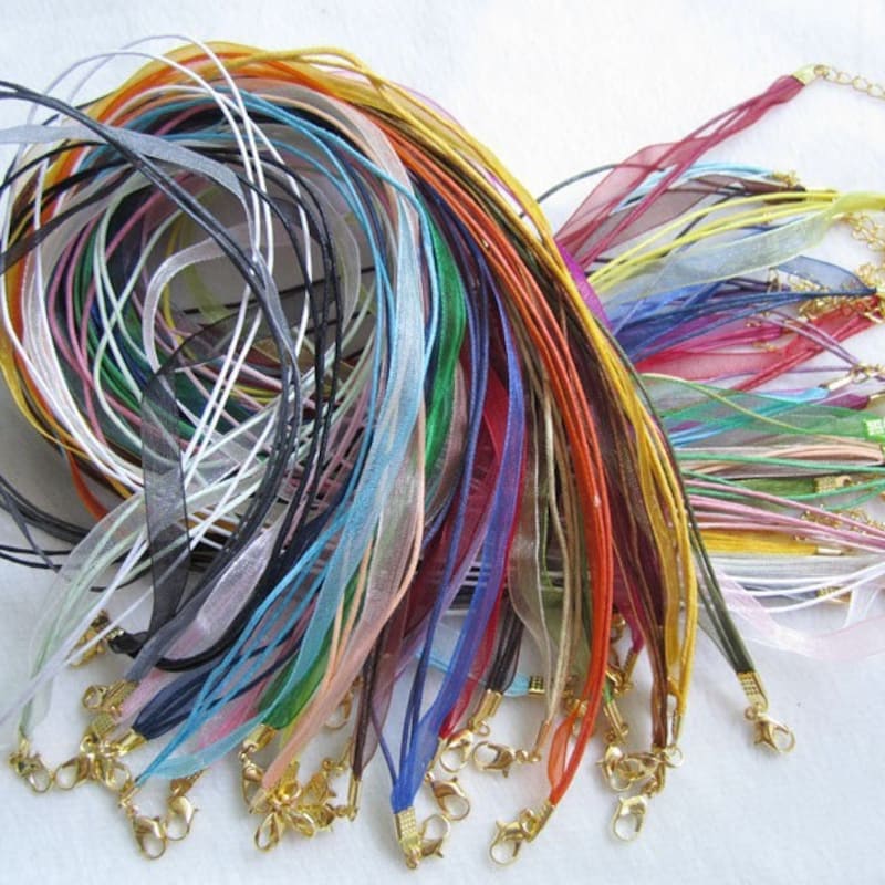 Silk Ribbon Necklace - Etsy