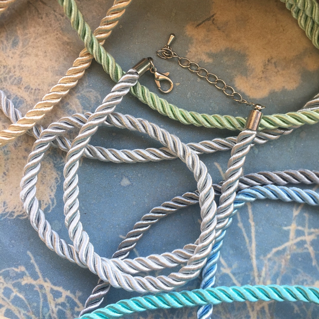 2pcs 12-38 Inch 5mm 32 Colors for Your Choose Braided Silk Rope ...