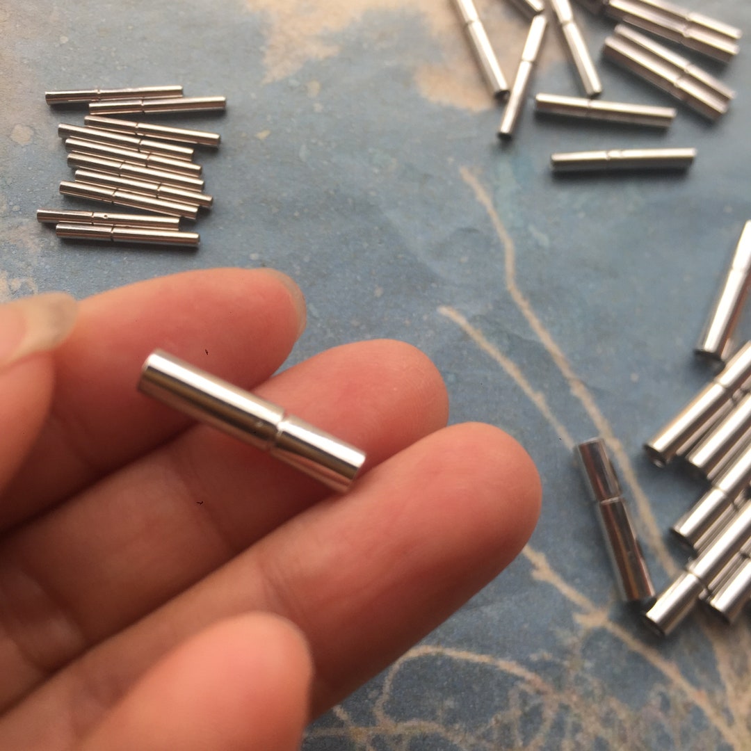 5sets 1.2mm/1.7mm/2.2mm/3.2mm Hole Silver Rice Buckle Clasps/necklace ...