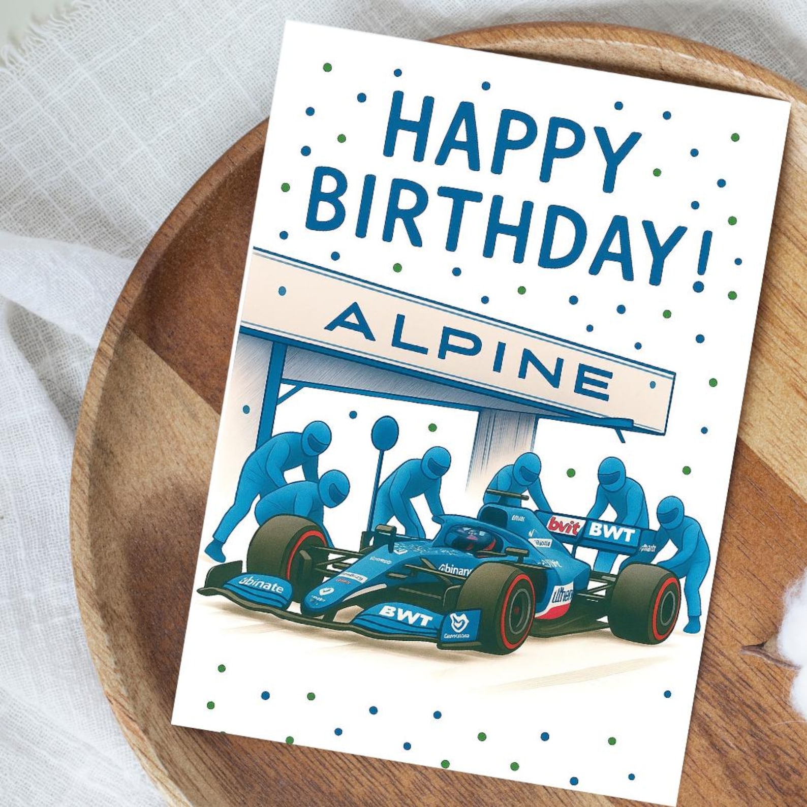 Race Car Birthday Card | Formula 1 Racing Greeting Card | Motorsport ...