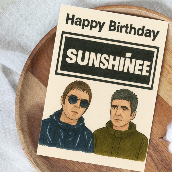Oasis Birthday Card - Etsy UK
