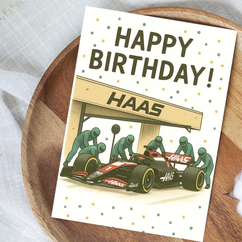 Race Car Birthday Card | Formula 1 Racing Greeting Card | Motorsport ...