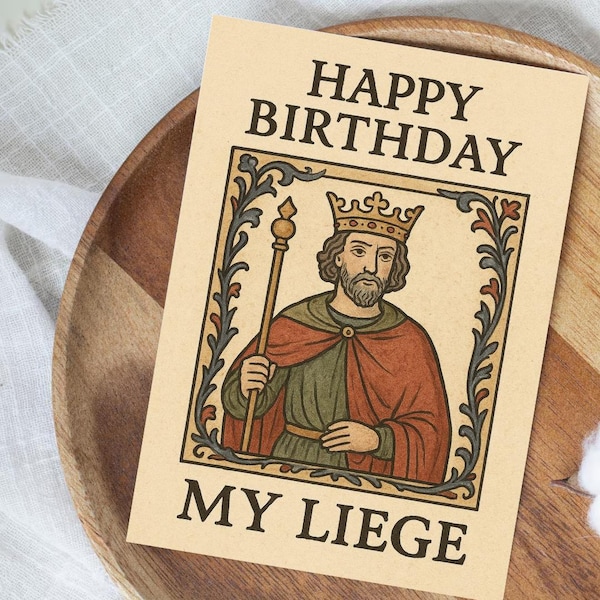Regal Birthday Card - Etsy UK