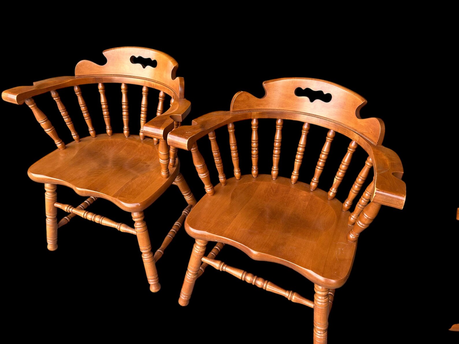 Vintage Tell City Maple 7 Piece Dining Set With Table and Windsor ...