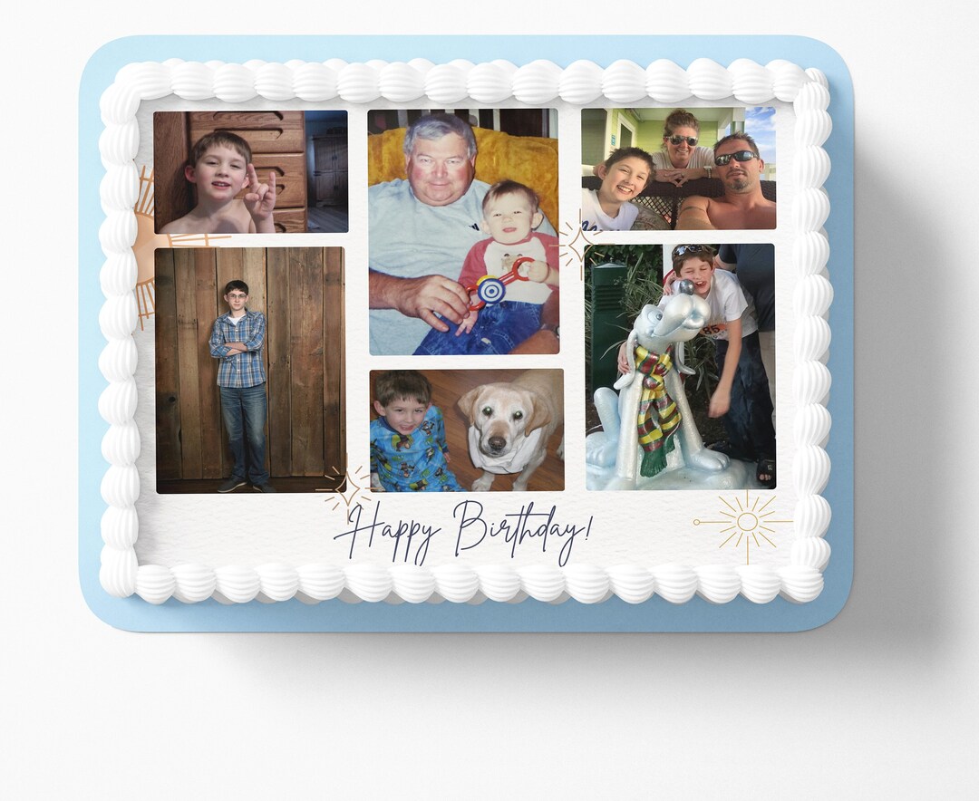 Personalized Edible Cake Collage Photo, Edible Image, Custom Frosting ...