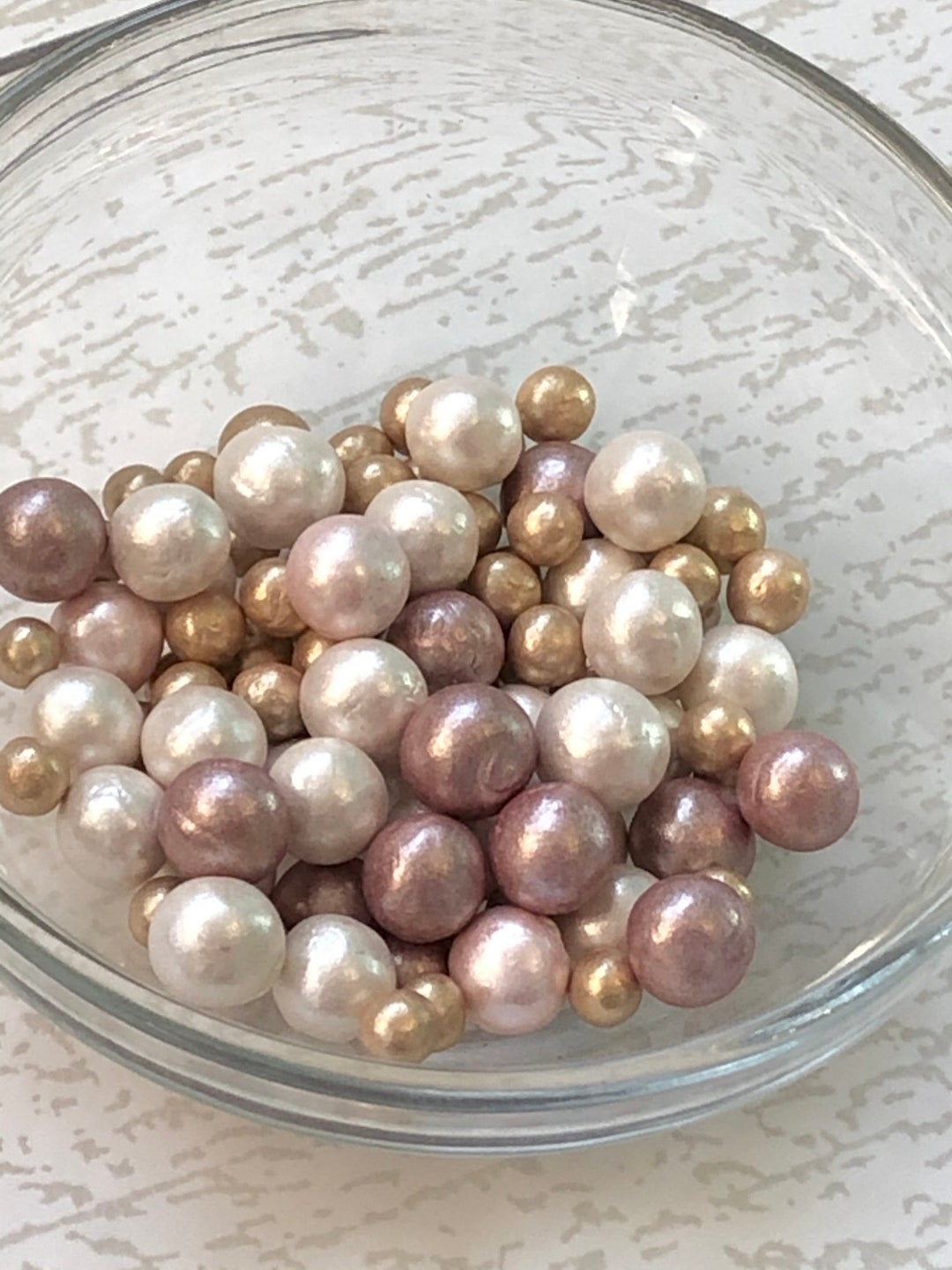 Edible Pearl Sprinkle Mix for Cakes & Cupcakes Fondant Pearls, Wedding ...