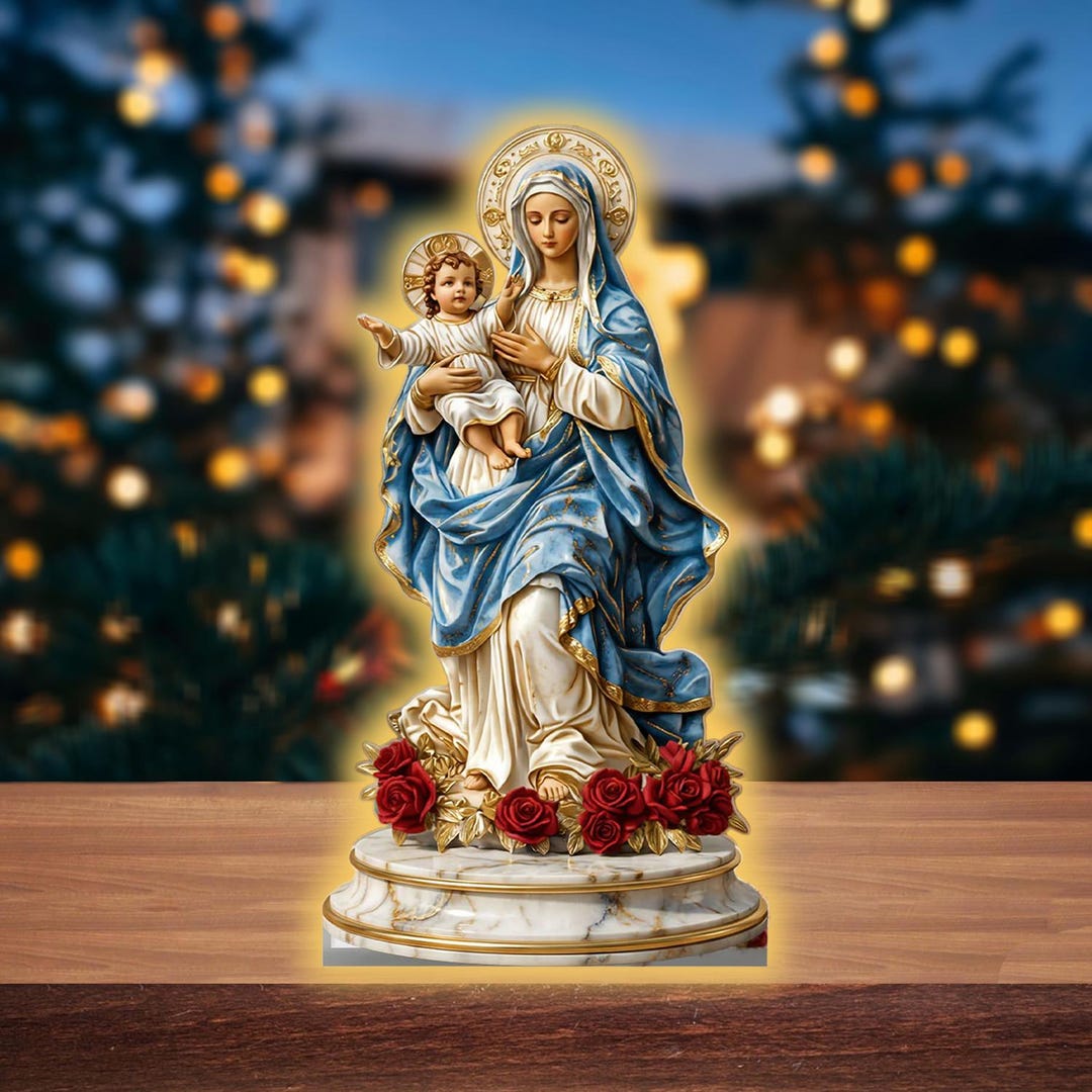 Madonna In Blue Nightlight By Catholic Companynull