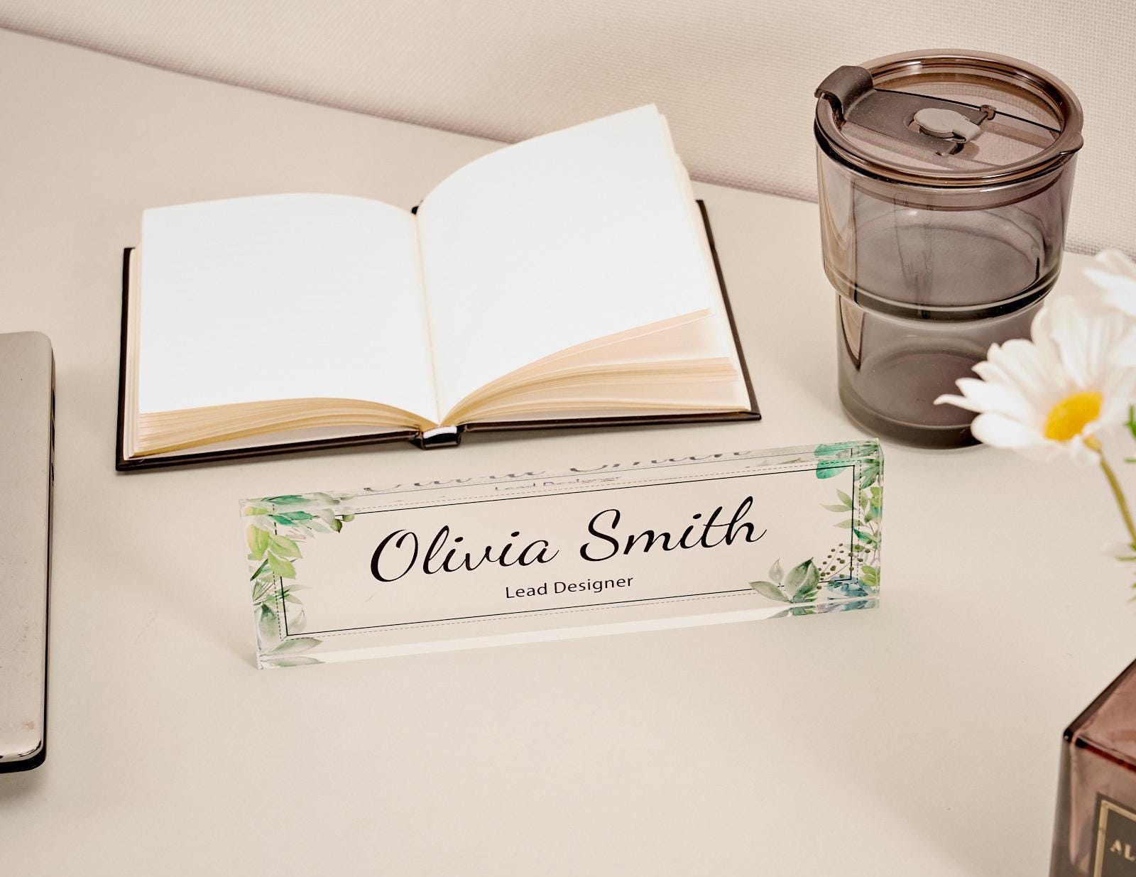 Custom Acrylic Desk Name Plate, Office Name Sign, Acrylic Sign, Desk ...