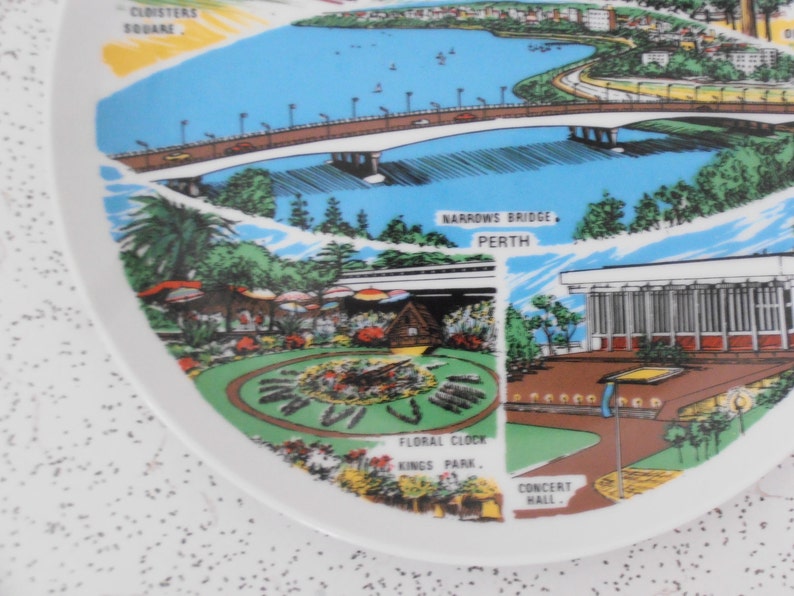 Vintage Souvenir of Perth Australia Ceramic Plate - Etsy