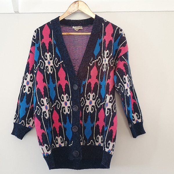 Neon Knit Cardigan - Etsy