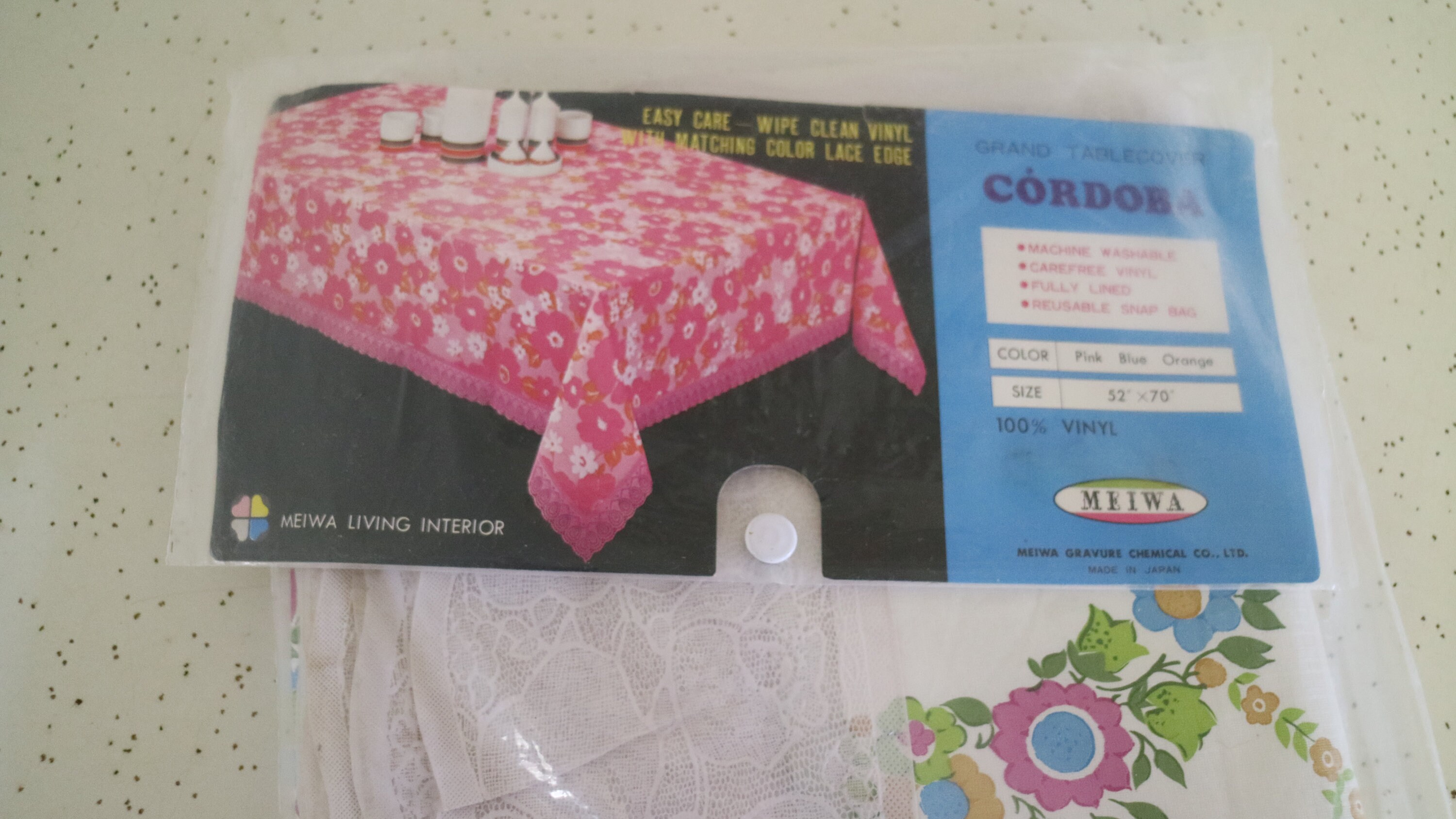 Flowers and Lace...1970s Vintage Pvc Tablecloth With Plastic | Etsy