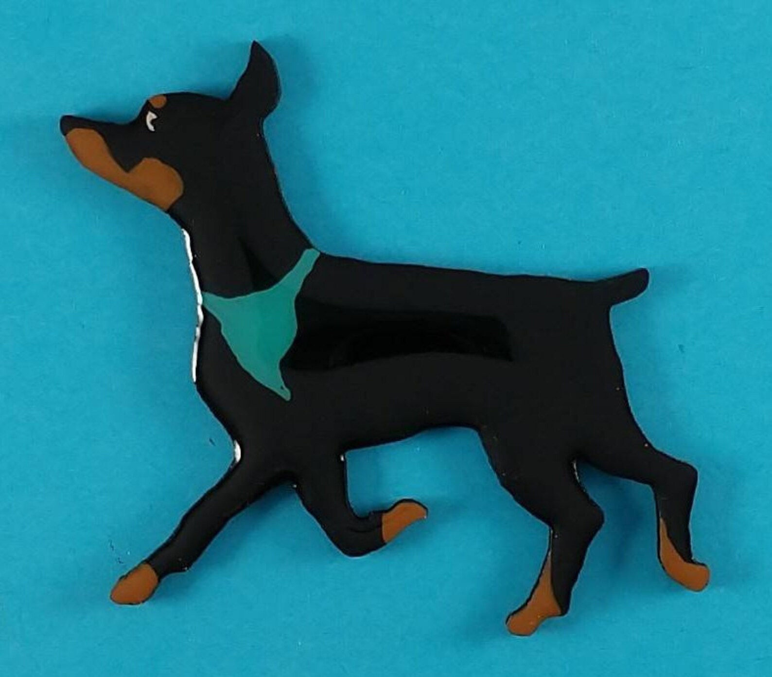Miniature Pinscher Christmas Pin, Magnet or Ornament SEE ALL PHOTOS for ...