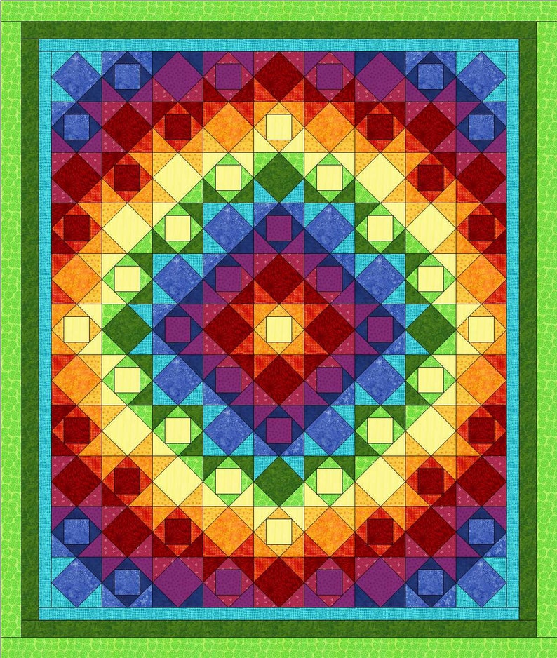 BL123 Genesis 9:16 Rainbow Quilt Pattern by Beaquilter - Etsy
