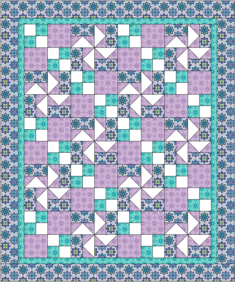 BL130 Flowing in the Breeze Quilt Pattern Modern Accuquilt Friendly by ...