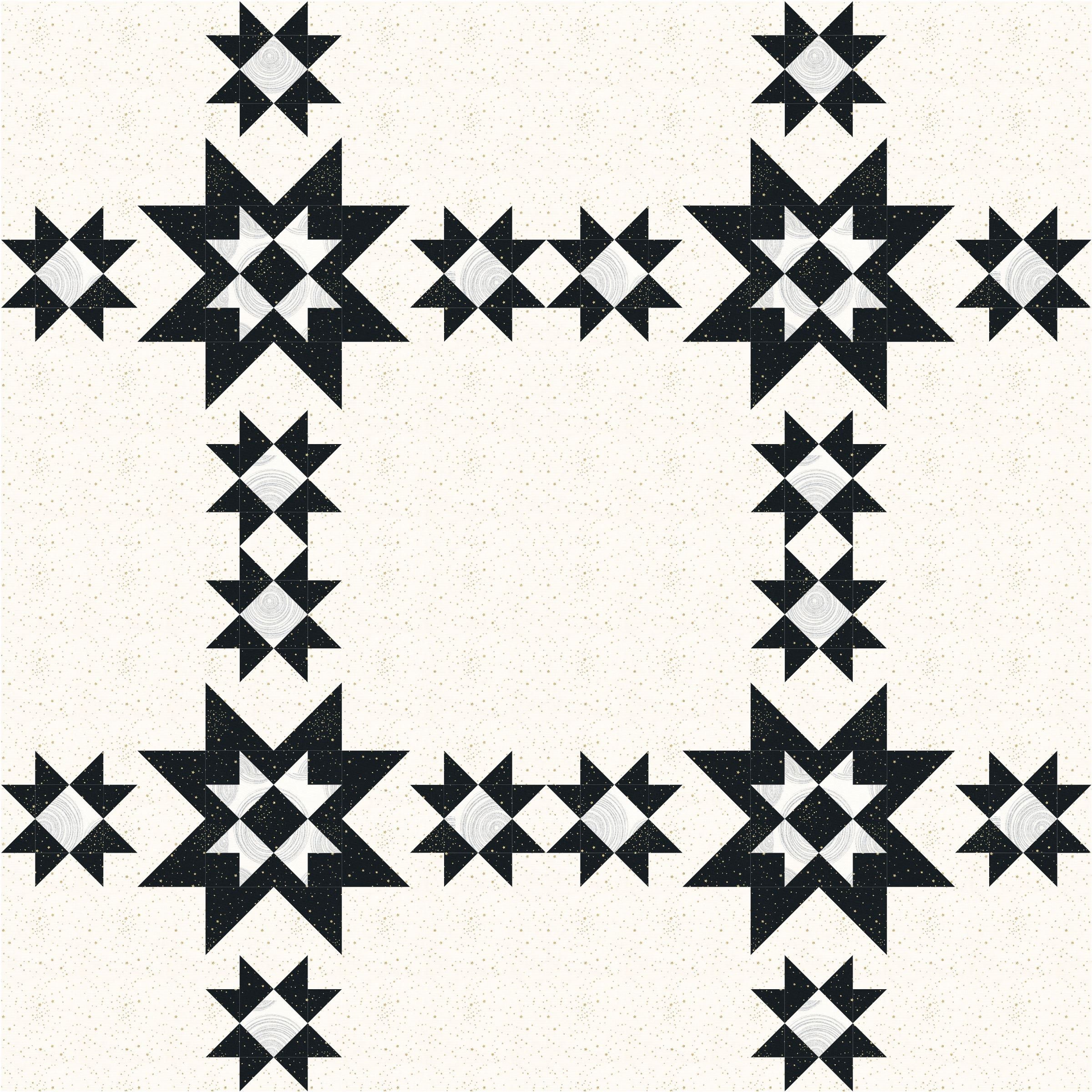 BL169 Full Moon Quilt Pattern Modern 3 SIZES Accuquilt GO | Etsy