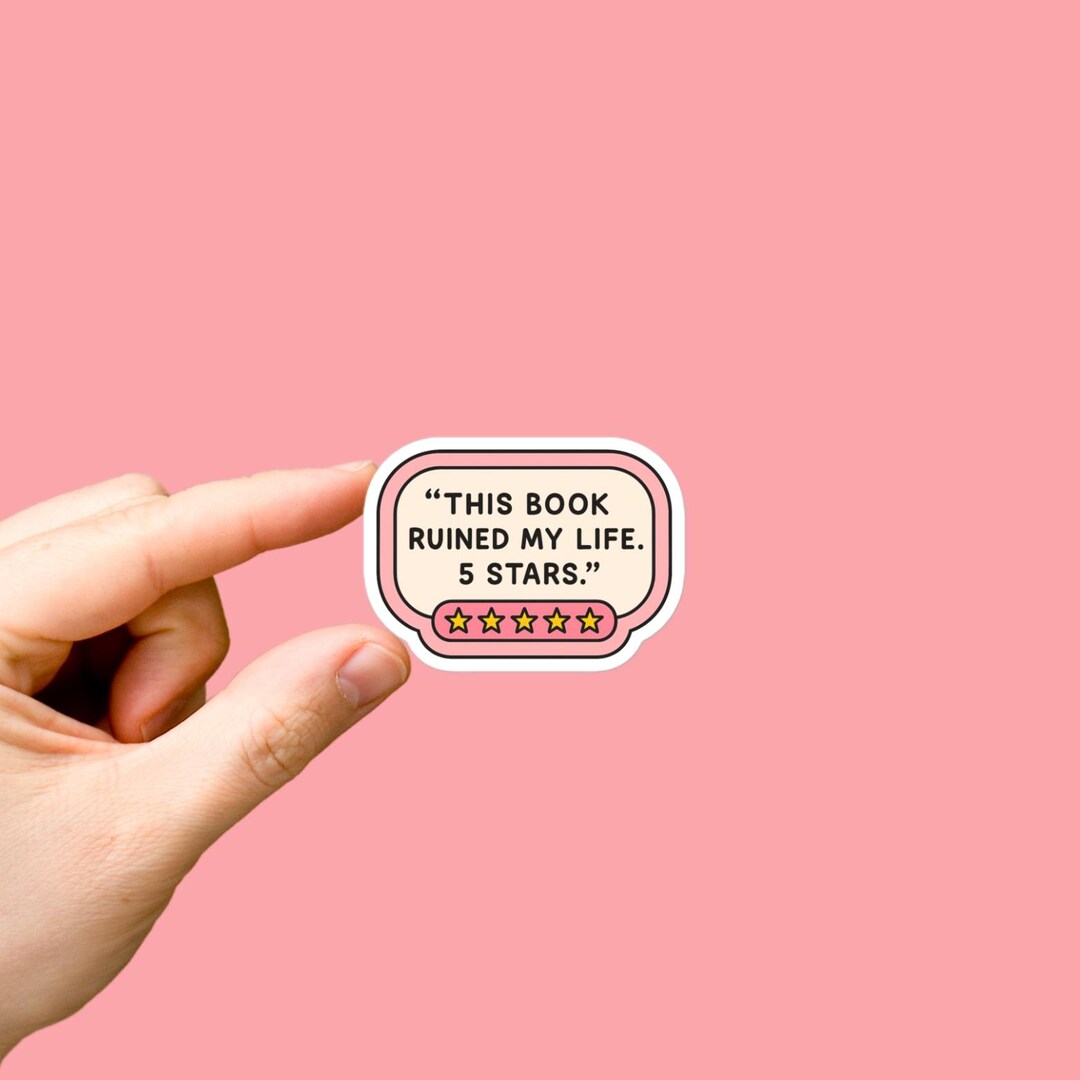 This Book Ruined My Life Sticker – 5 Stars Book Lover Sticker ...