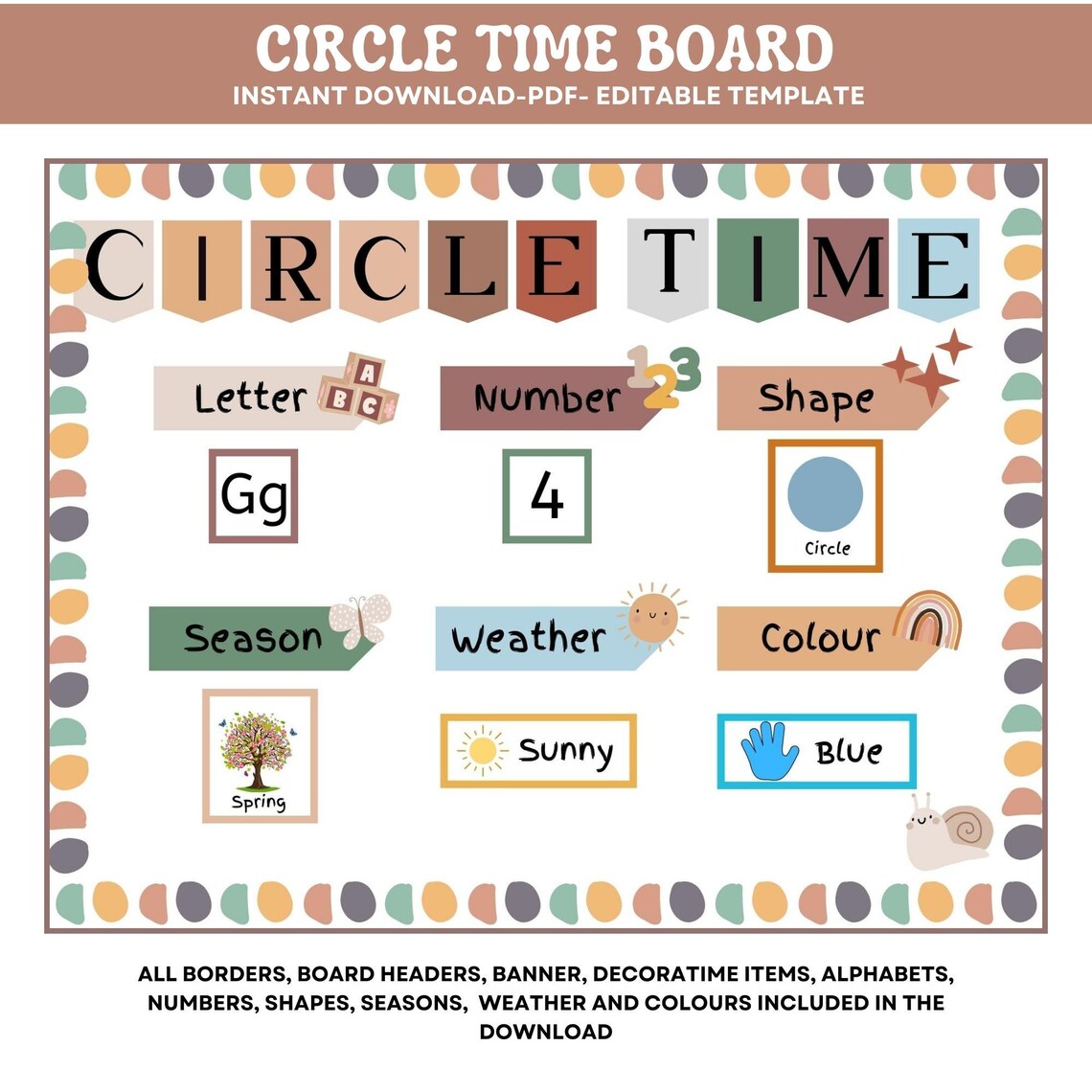 Circle Time Board Daycare Learning Preschool Homeschool Focus Board ...