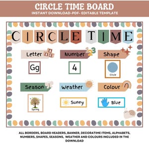 Circle Time Board Daycare Learning Preschool Homeschool Focus Board ...