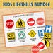 Life Skills for Kids Printable Bundle Learn to Tell Time Phone Number ...