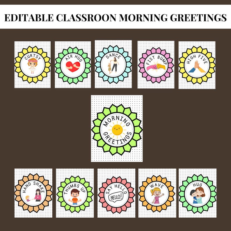 Classroom Morning Greeting Display Pack Morning Greeting for Students ...