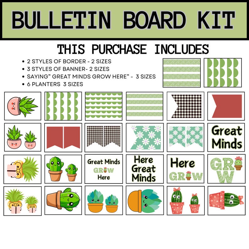 Classroom Decor Growth Mindset Bulletin Board Kit DIY Bulletin Board ...